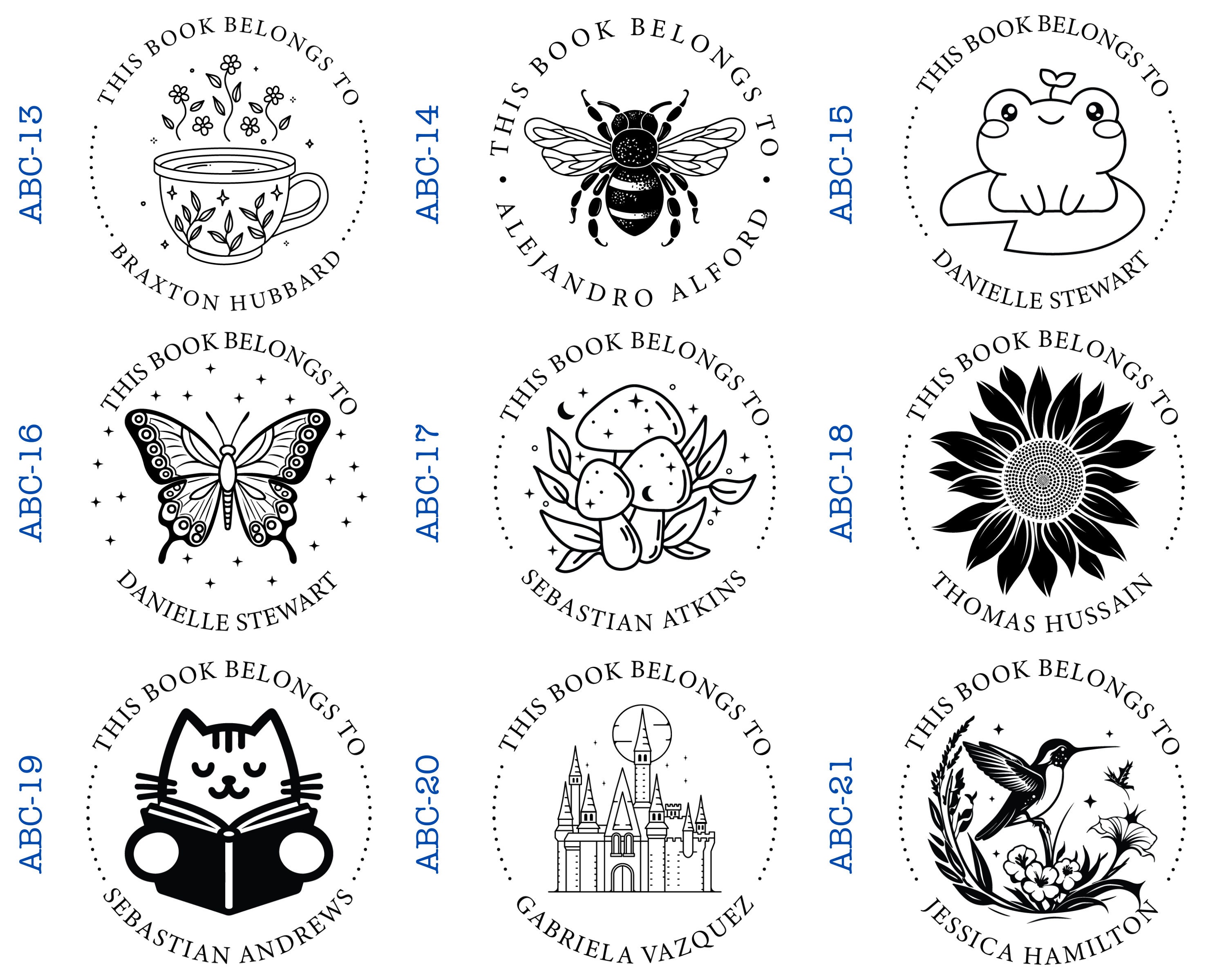 BOOK EMBOSSER STAMP | Rubber Stamp | Personalised Stamp for Book Lovers ...