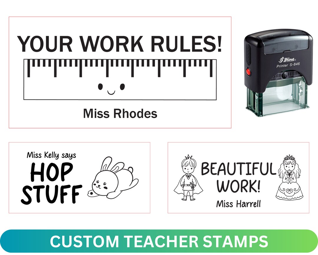 Custom Teacher Feedback Stamp, Custom Teacher Stamp, Personalised ...
