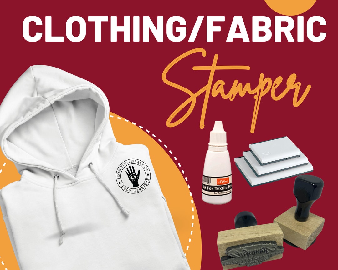 Custom Fabric Wood Handle Stamp of Your Logo or Image, Clothing Stamp ...