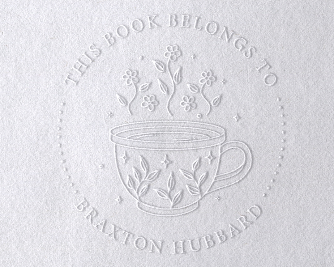 BOOK EMBOSSER STAMP | Rubber Stamp | Personalised Stamp for Book Lovers ...