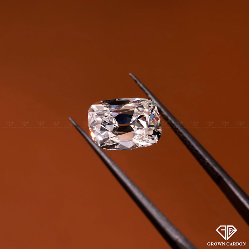 Elongated Old Mine Cushion Cut Lab Grown Diamond 3.00CT EF/VS IGI ...