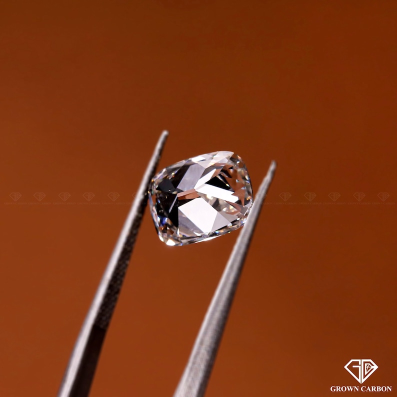 Elongated Old Mine Cushion Cut Lab Grown Diamond 3.00CT EF/VS IGI ...