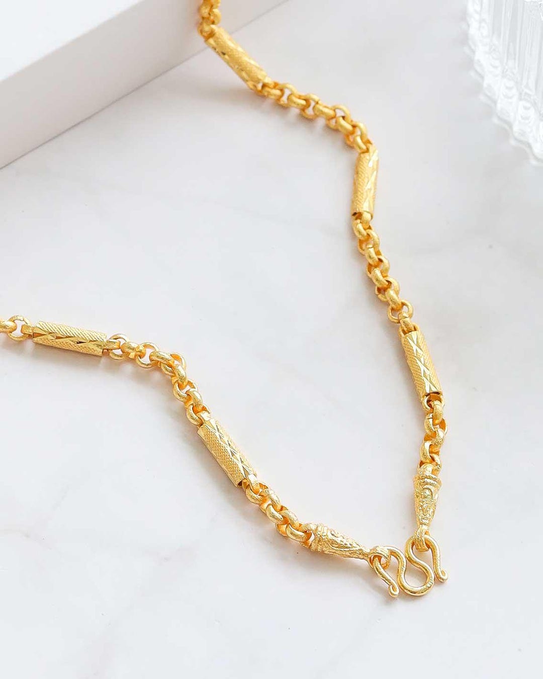 Thai Gold Necklace, Jewelry, Mens, Womens, 24K Gold Plated, 36 Grams - Etsy