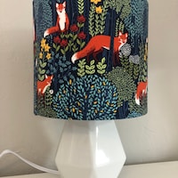 Scion Mr Fox Fabric Lampshade in Grey & Snow - Etsy UK