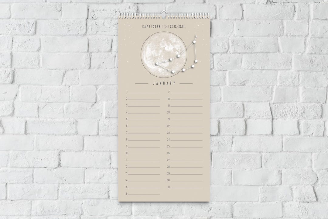 Perpetual Calendar Boho Beige | Birthday Calendar Wall Calendar 2026 ...