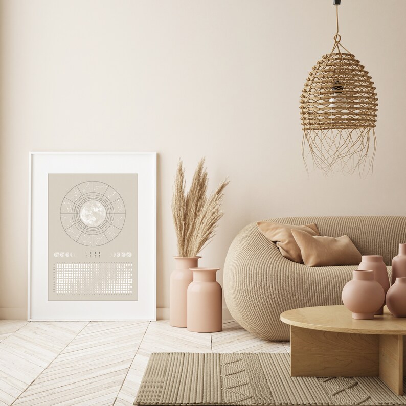 Lunar Calendar 2023 // Poster DIN A3 Moon Phases Astrology - Etsy UK