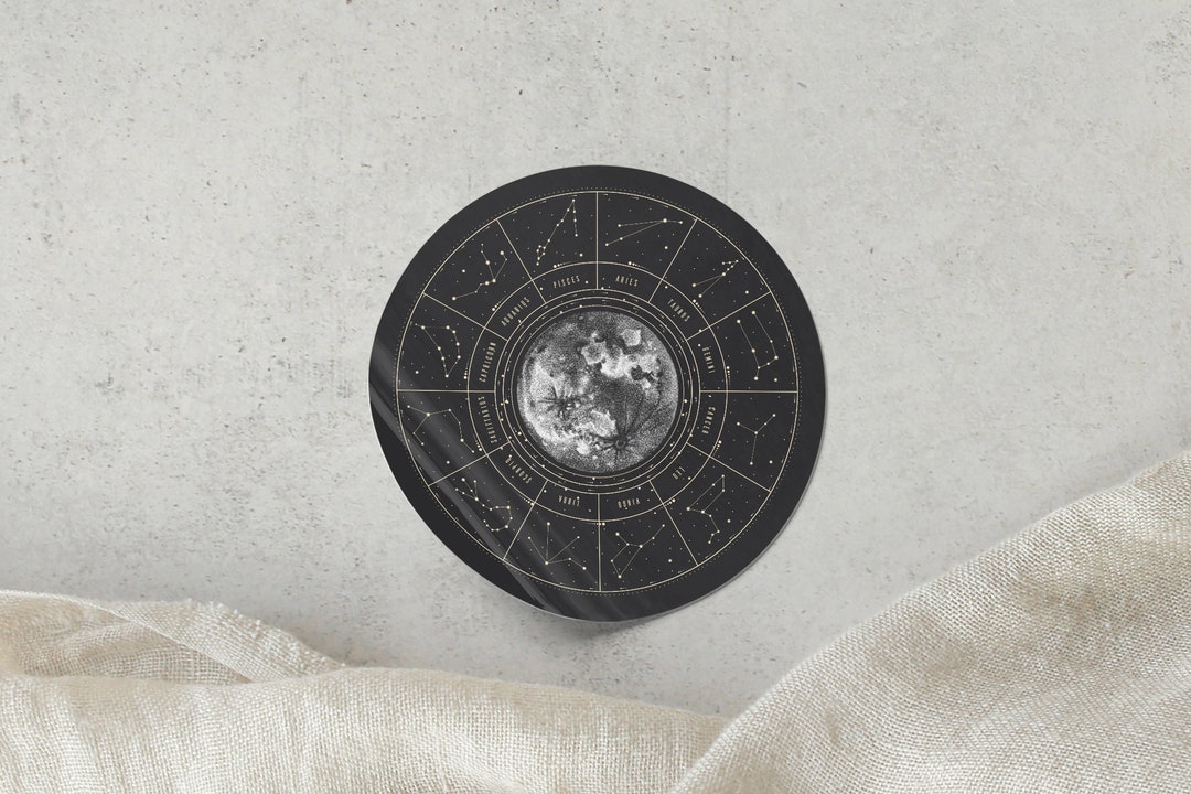 Sticker Moon Bundle // Zodiac Signs // Biodegradable Stickers ...