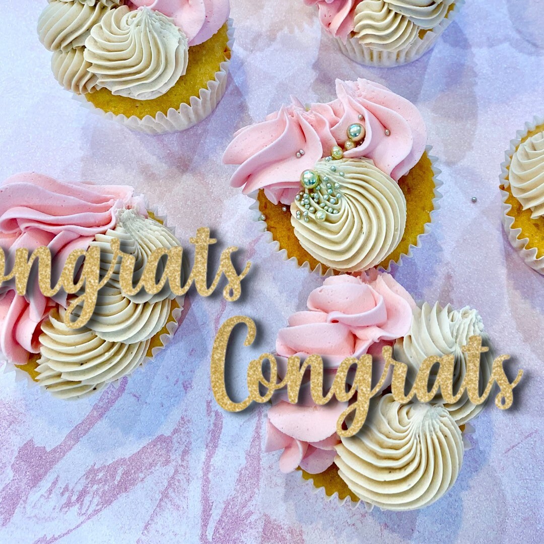Congrats Cupcake Toppers - Etsy