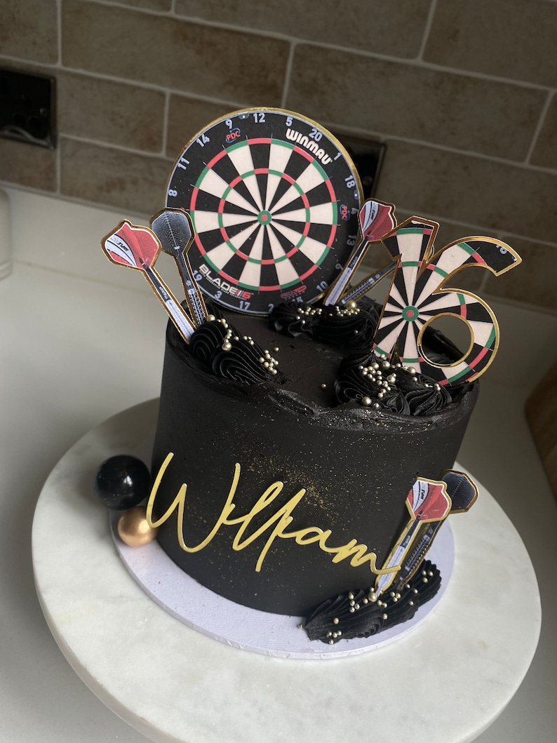 Darts Cake Topper, Cake Topper, Sports Cake Topper, Dart Cake, Dart ...
