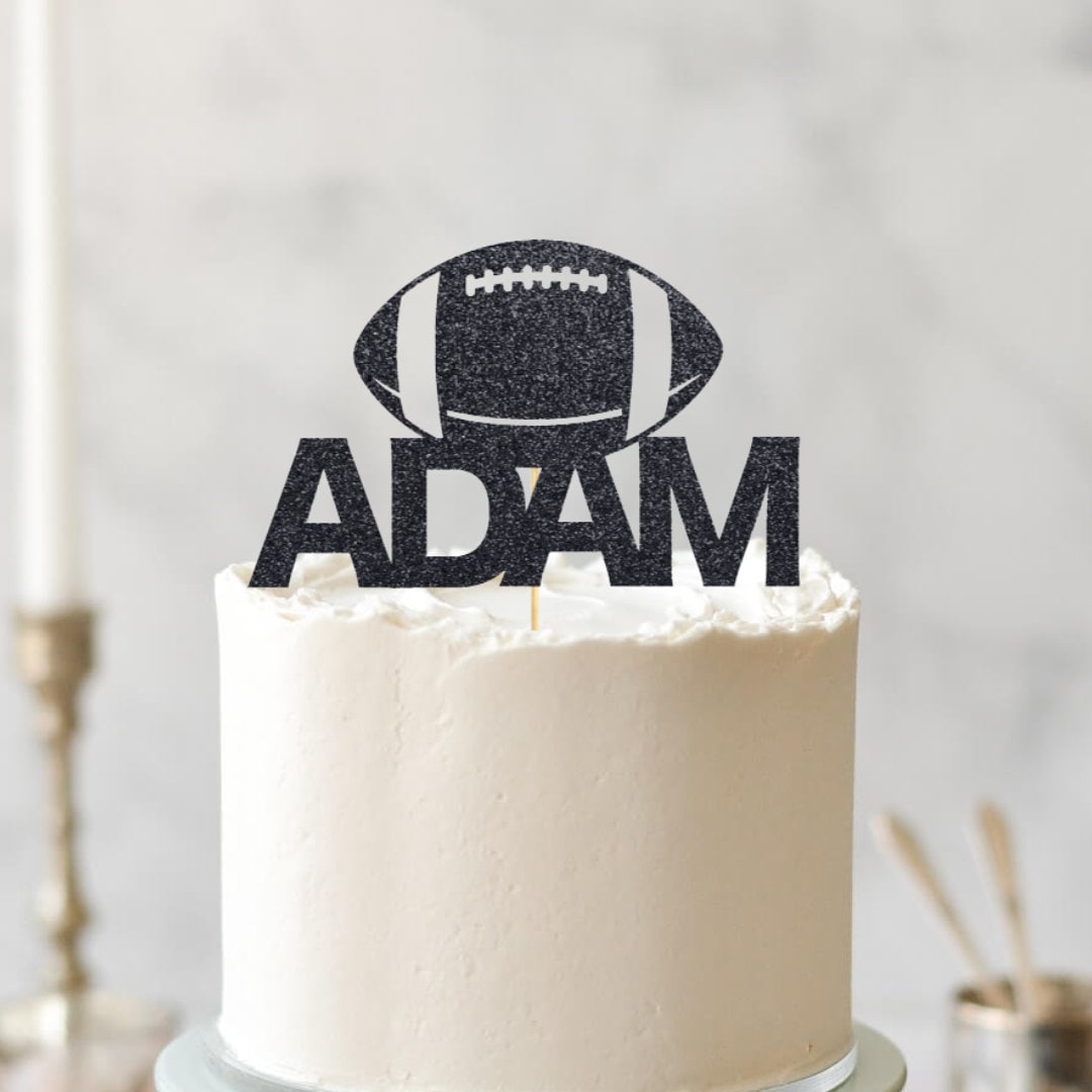 Personalised Rugby Birthday Cake Topper, Custom Name Rugby Cake Topper ...