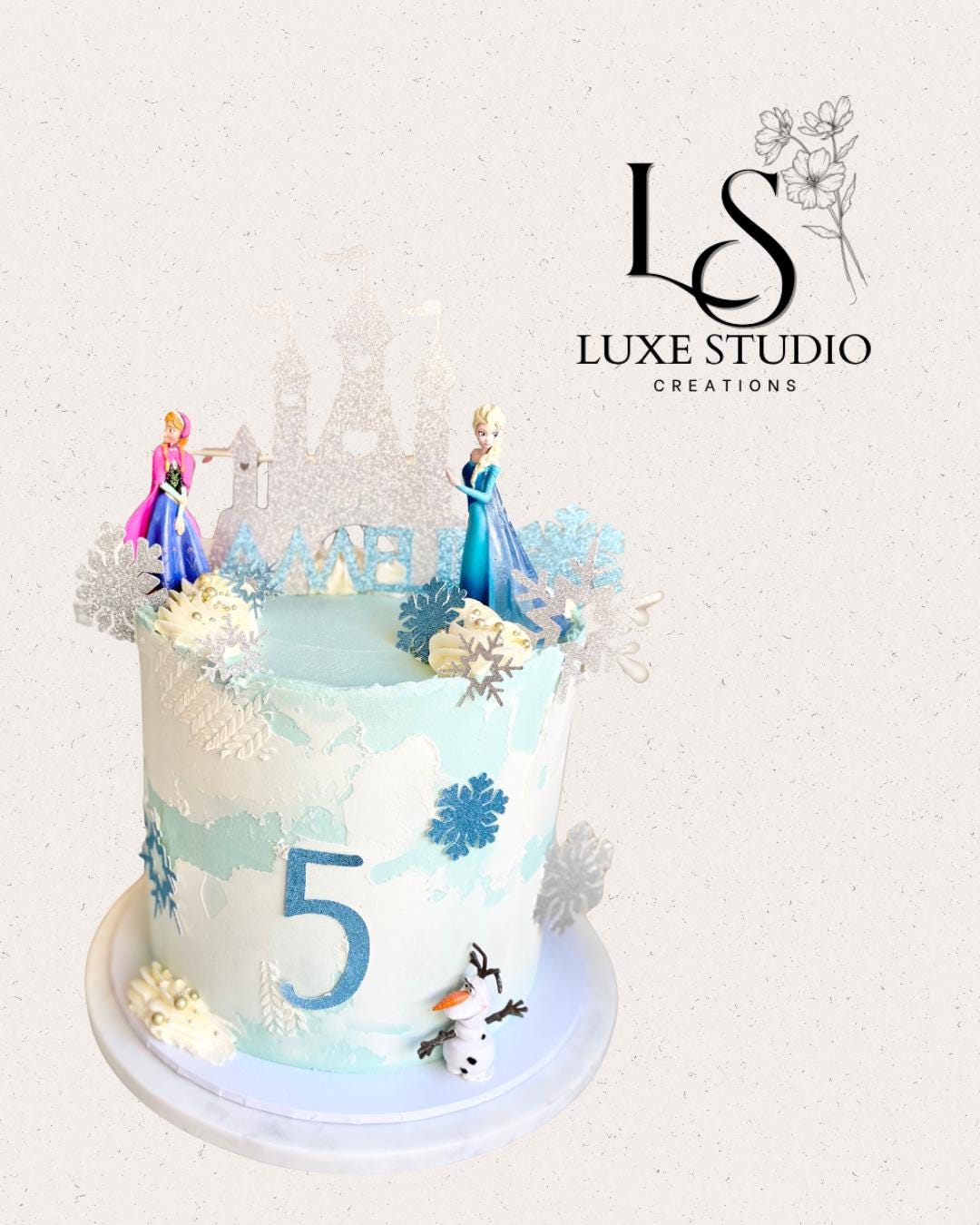 Personalised Frozen Birthday Cake Topper, Custom Name Frozen Cake ...