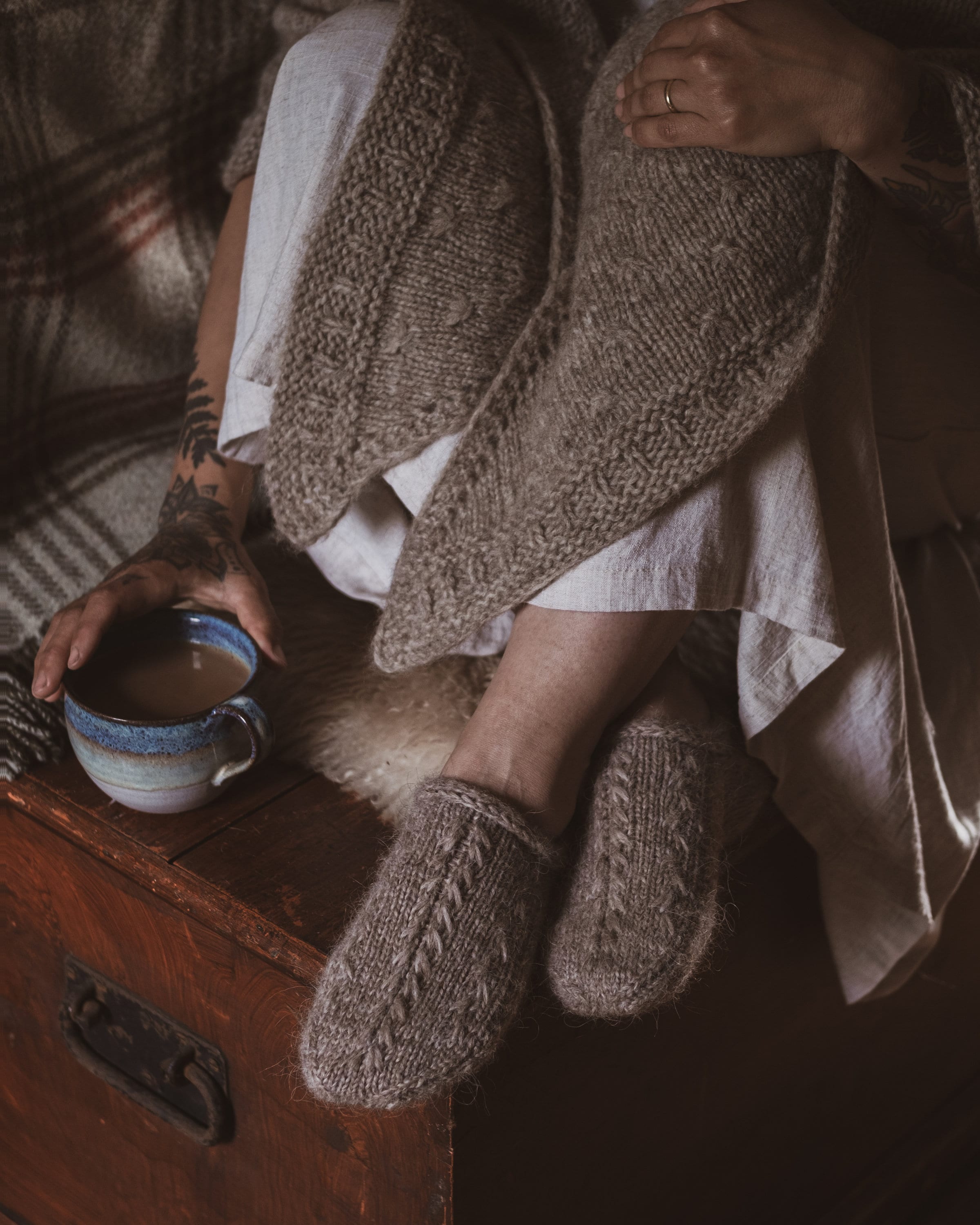 There and Back Again Slippers, Slippers Knitting Pattern, Sock Pattern ...