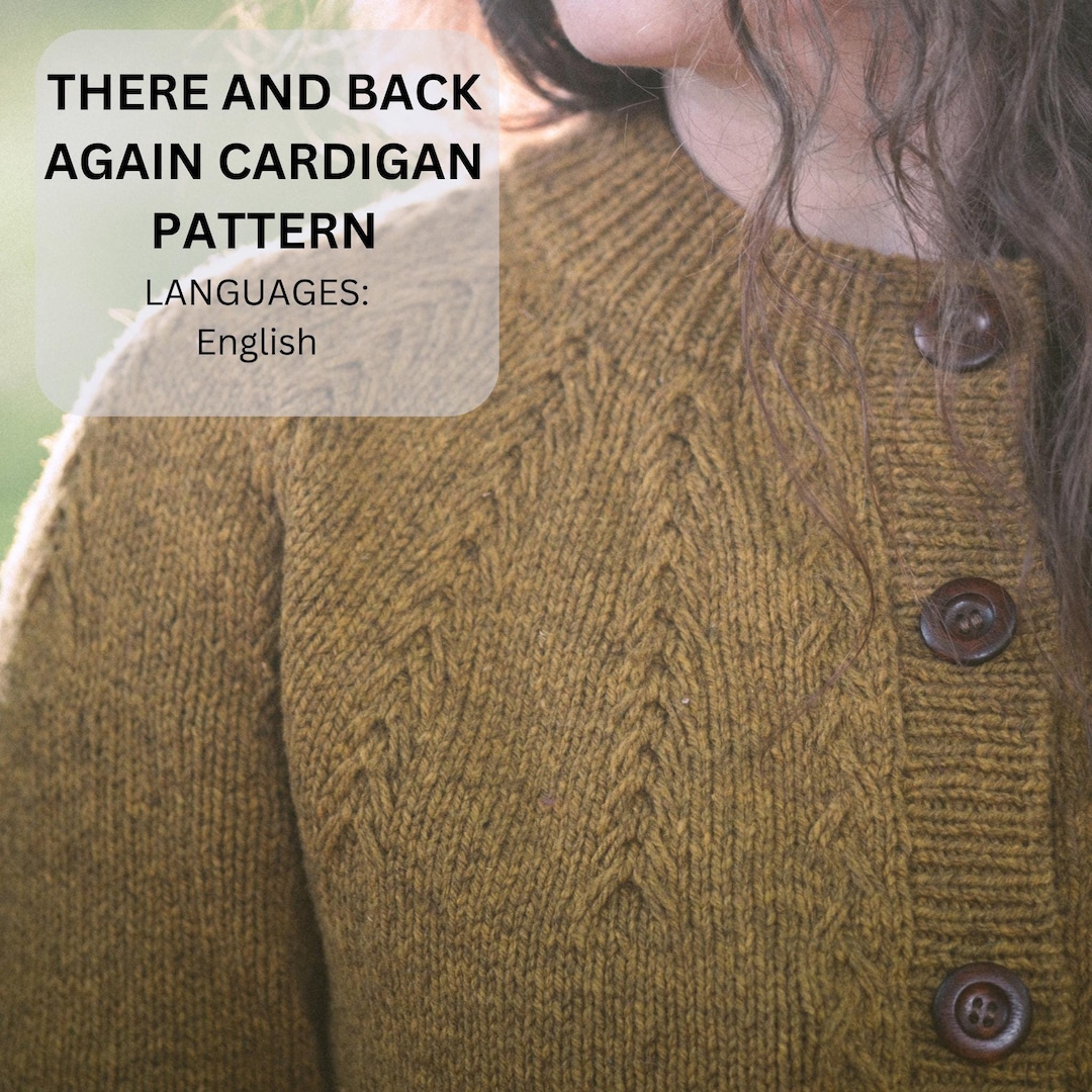 Round Yoke Cardigan Knitting Pattern: There and Back Again (PDF Pattern ...