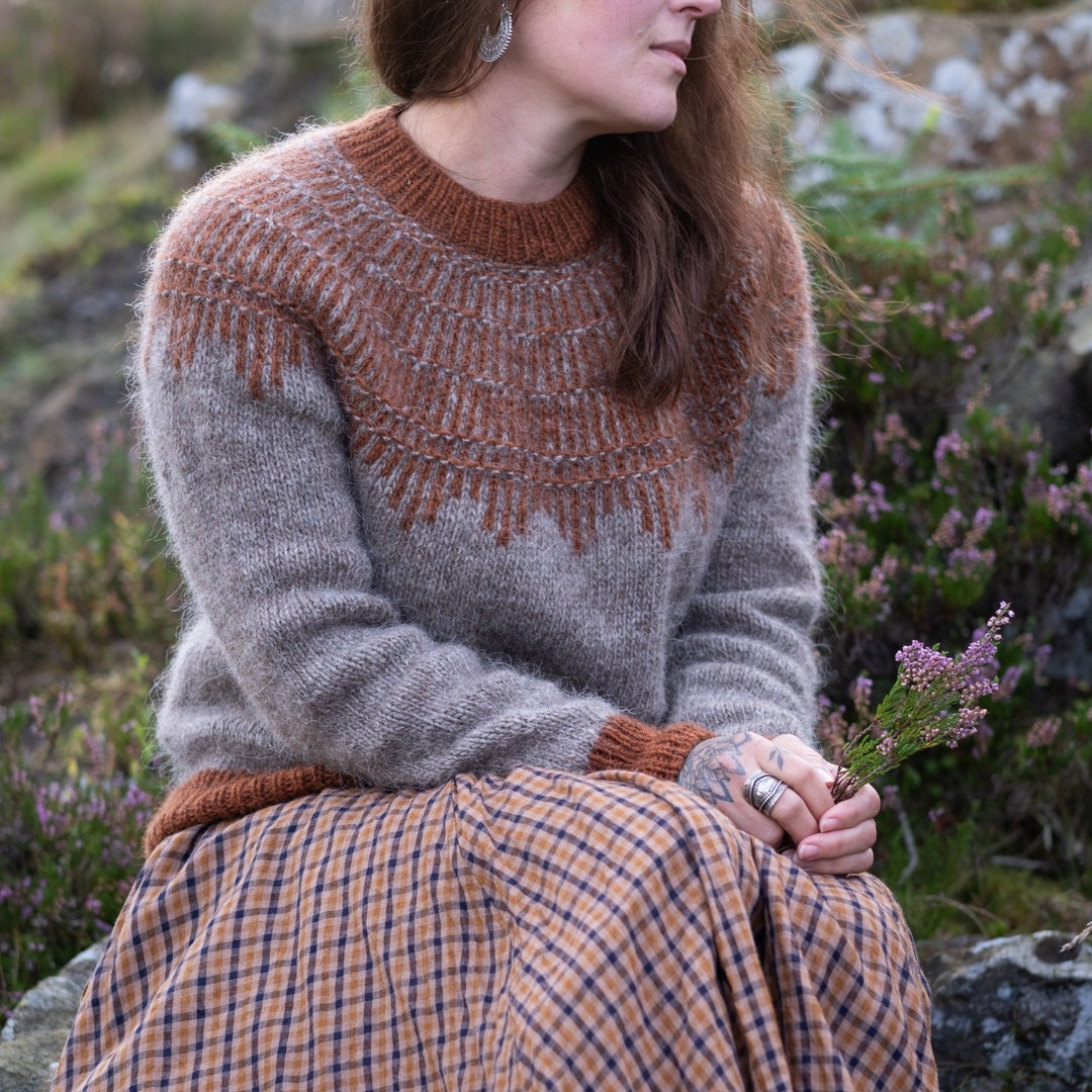 HEARTWOOD Sweater Pattern, Womens Sweater Knitting Pattern, Round Yoke ...