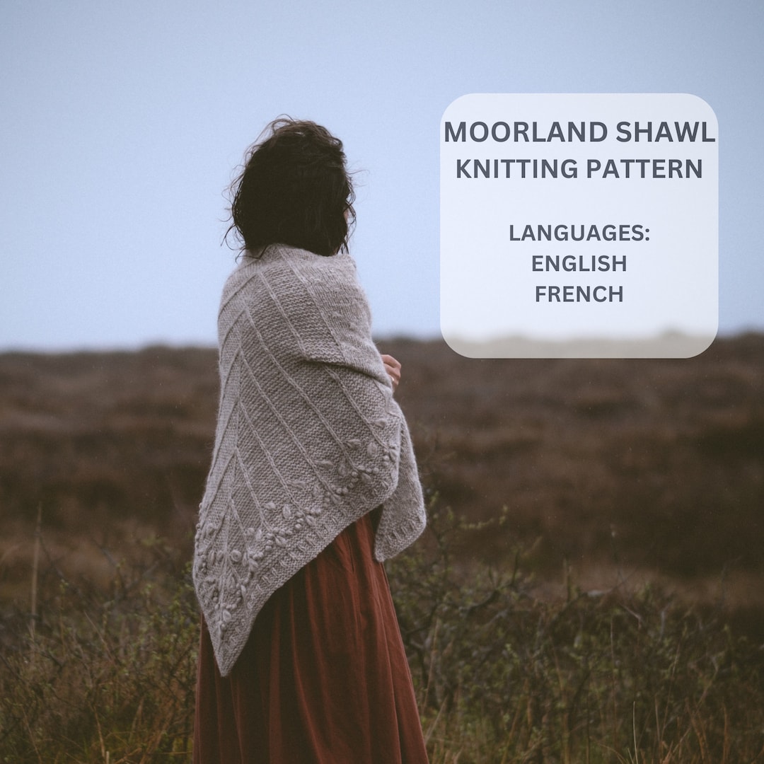 Moorland Shawl Knitting Pattern: Symmetrical Triangle Scarf ...