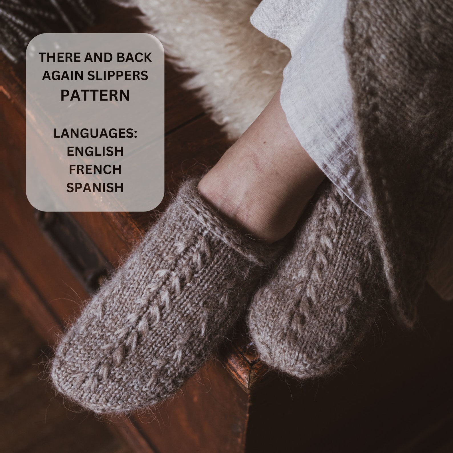 There and Back Again Slippers, Slippers Knitting Pattern, Sock Pattern ...