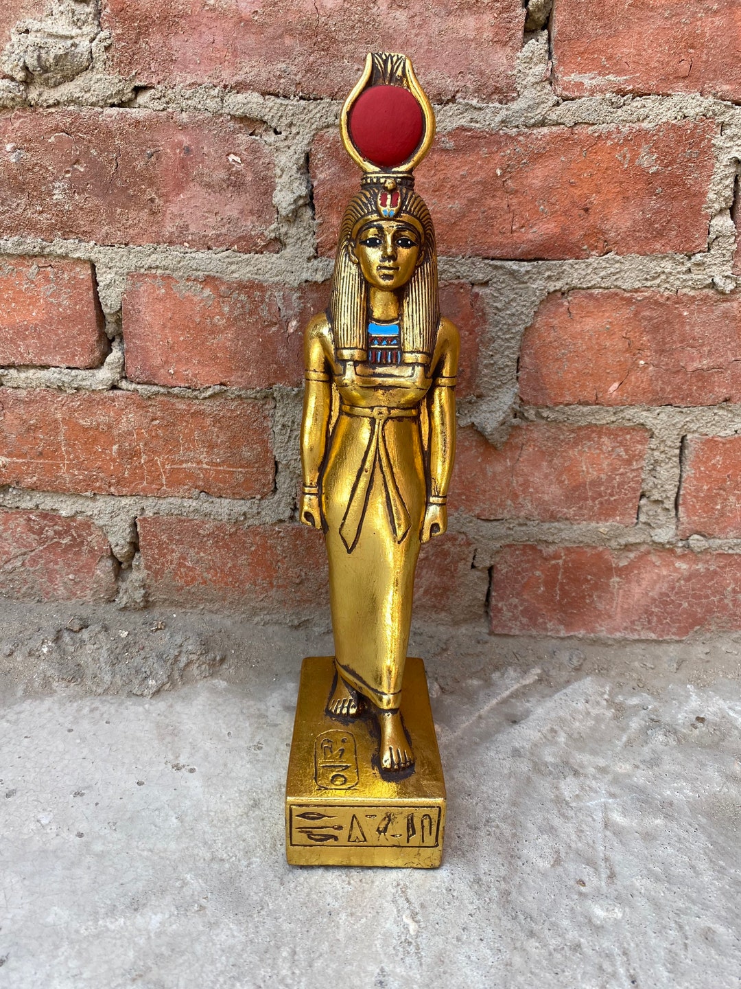 Unique Statue of Isis Made of Gold Leaf Hand Made by Me Made - Etsy