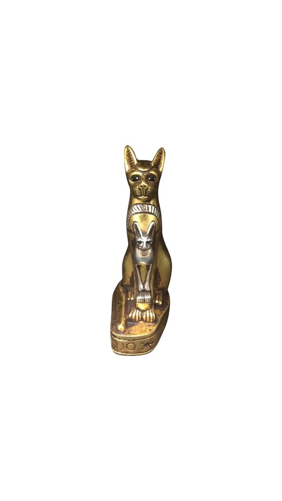 Bastet Statue in the Form of a Whole Cat With a Small Cat | Etsy