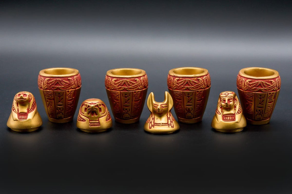 Canopic Jars Set Excellent Industry Hand Made Gloden Color - Etsy