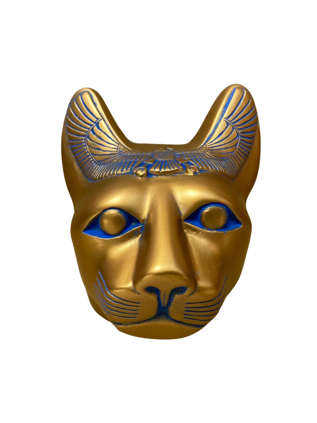 Beautiful Bastet Head Statue, Handmade by Me, New Coloring Style. - Etsy