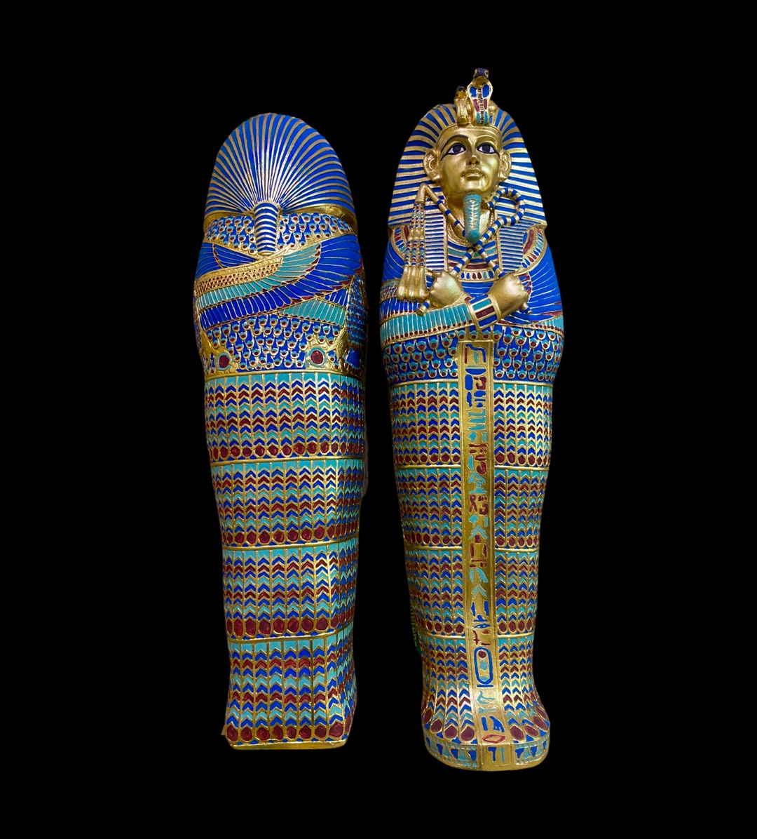 Tutankhamun Coffin Unique Size Replica Handmade Combination of ...