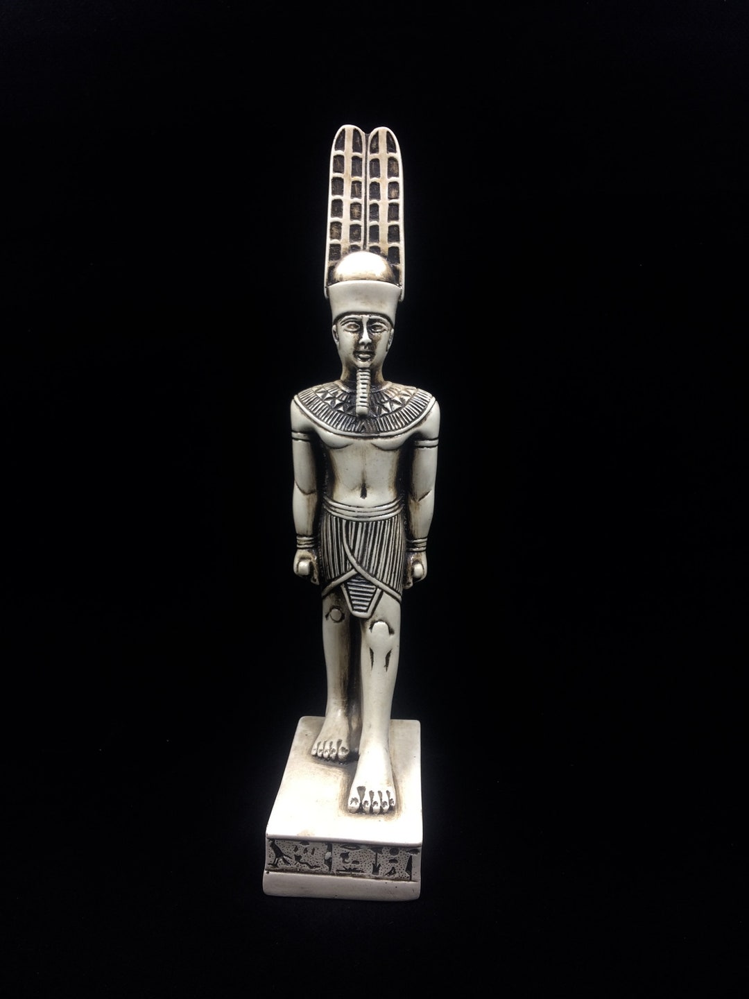 Handmade Statue of Amoun With a Feather Crown, Made in Egypt - Etsy