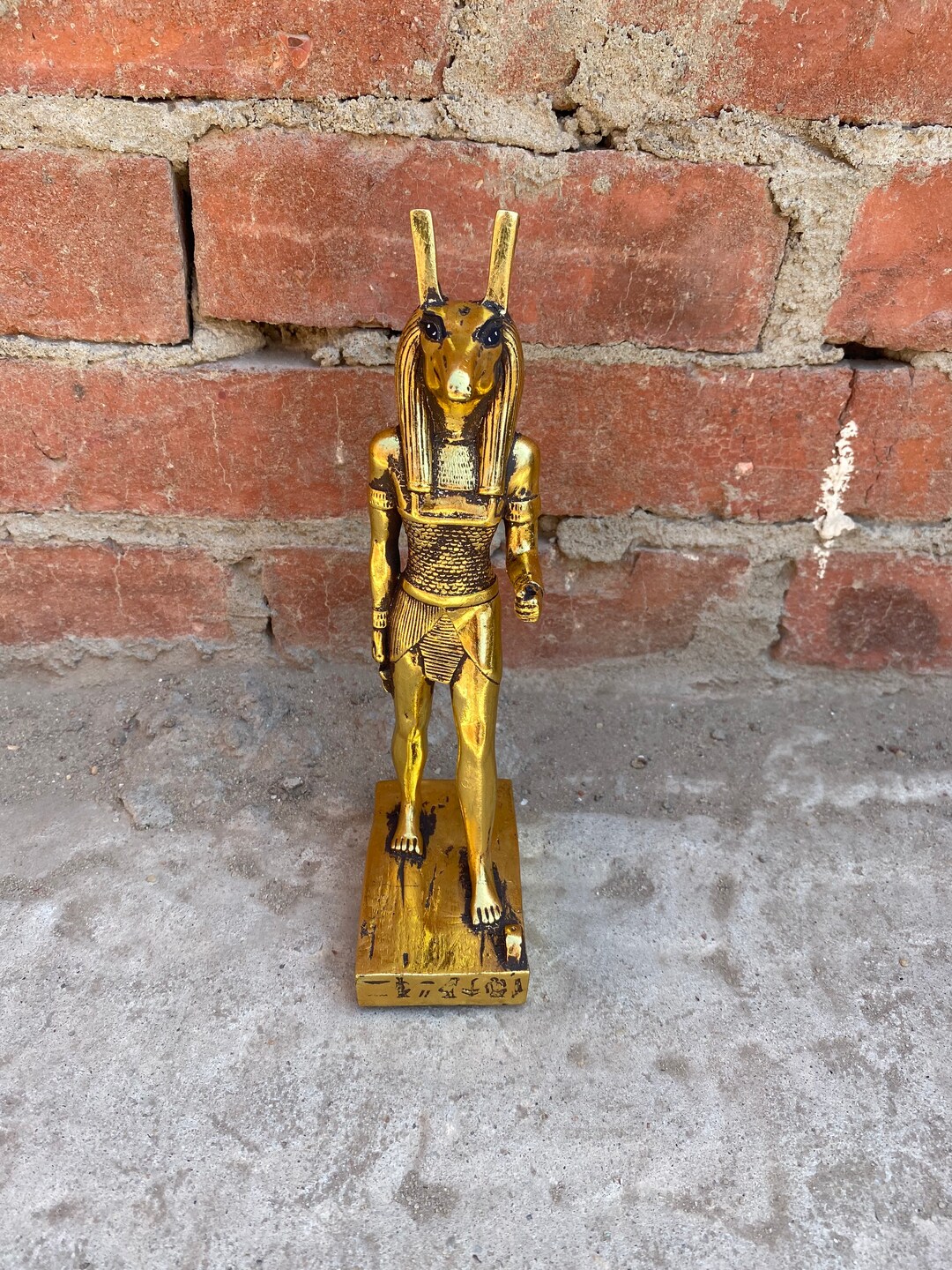 Statue of Set Unique Made by Me of Gold Leaf, Made in Egypt. - Etsy