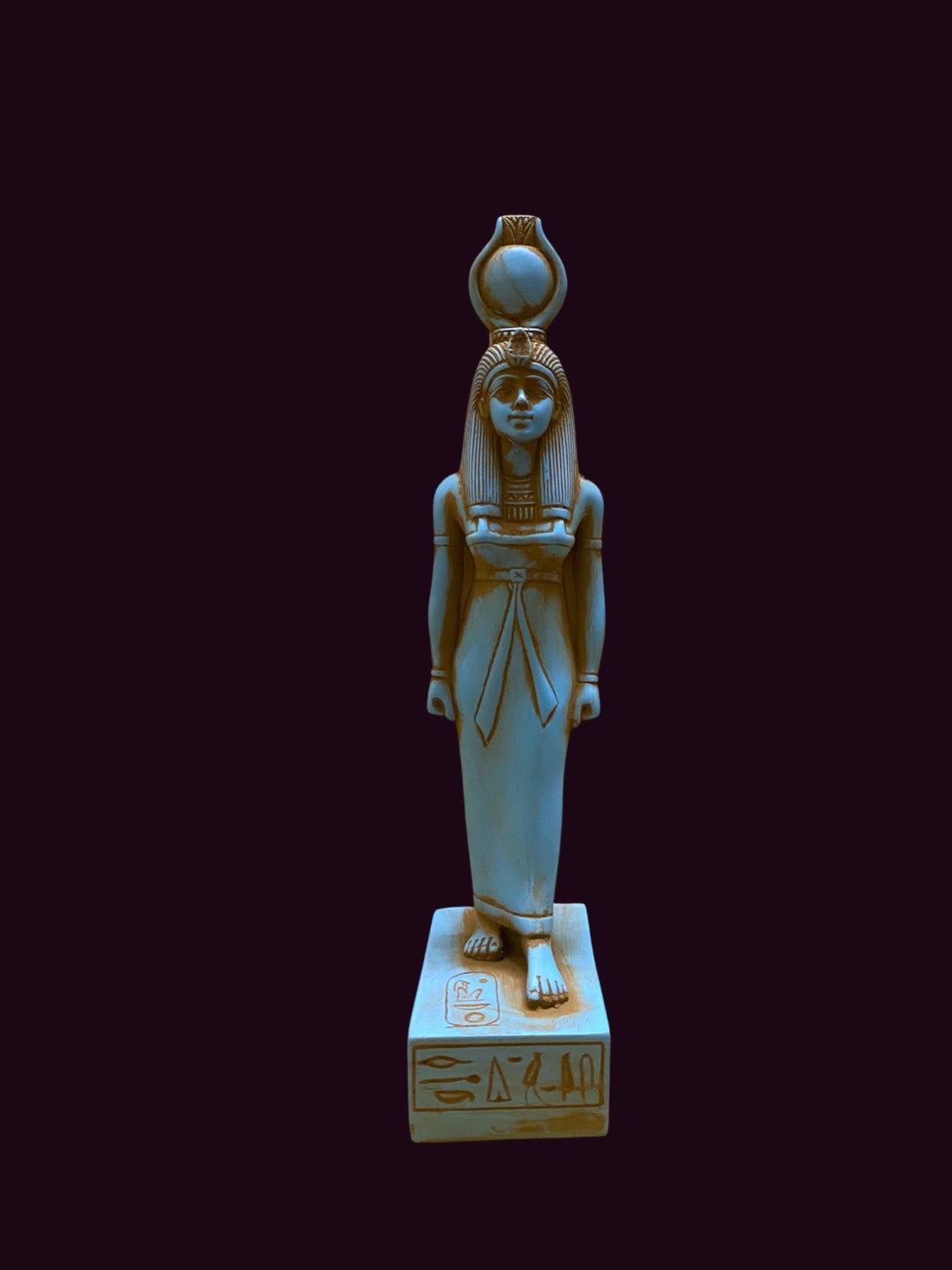 Beautiful Isis Statue in Sky Blue Color Handmade by Me Antique Style - Etsy