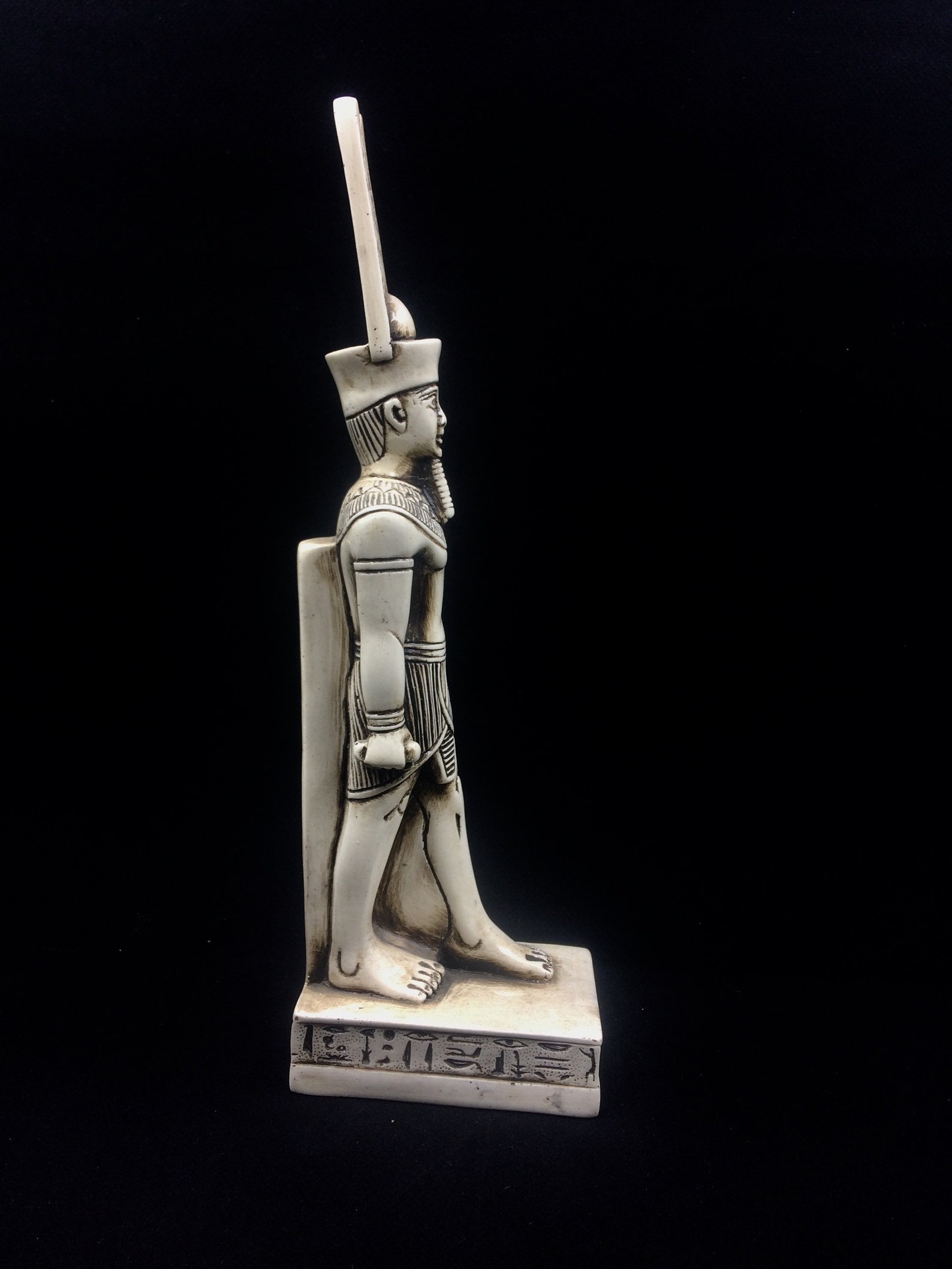 Handmade Statue of Amoun With a Feather Crown, Made in Egypt - Etsy