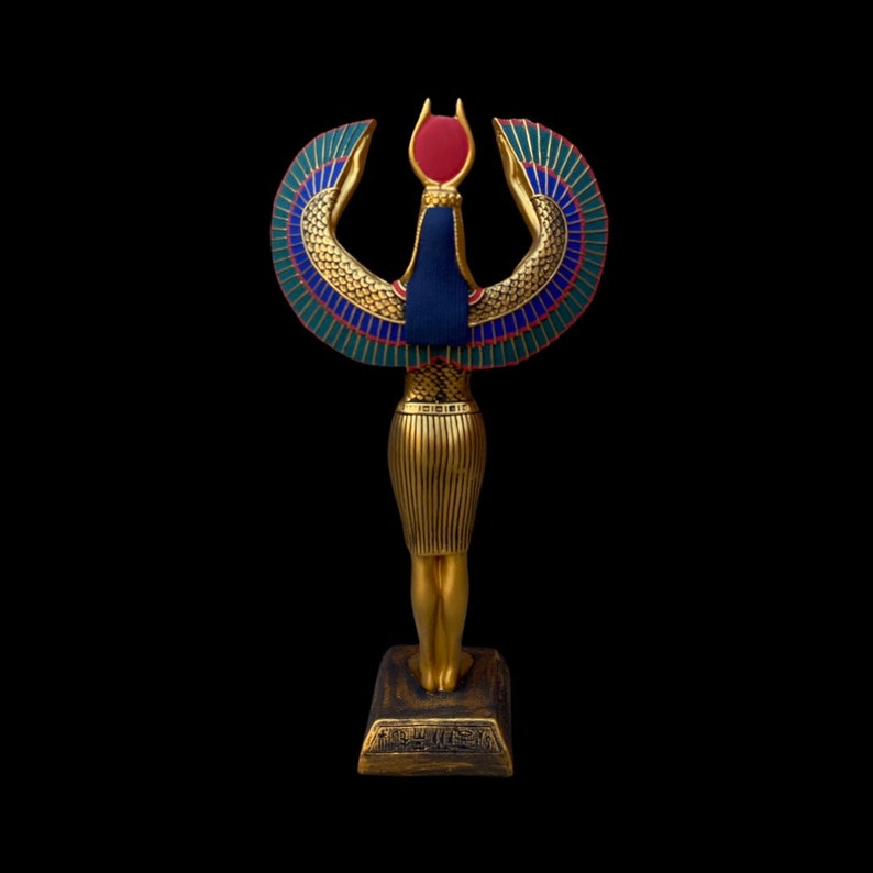 Unique Statue of Isis Winged Standing Handmade by Me Gold - Etsy