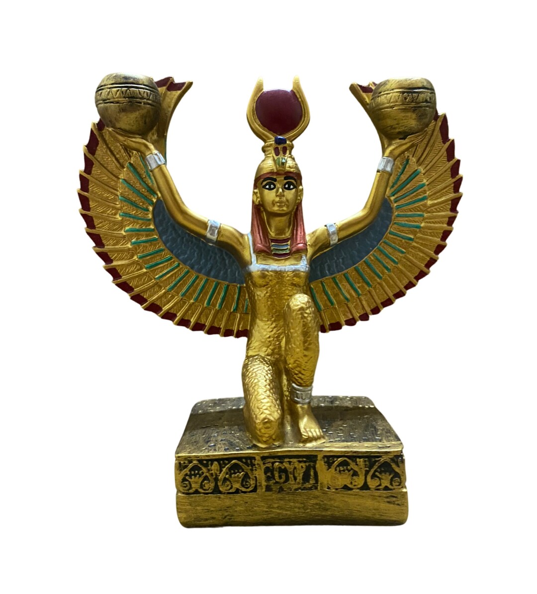 Statue of Isis Sitting a Small Candlestick Wonderful and Distinctive - Etsy