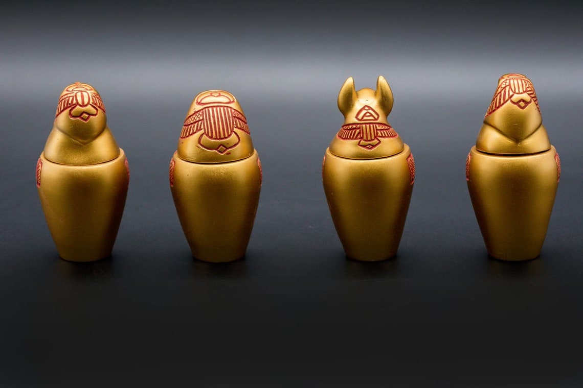 Canopic Jars Set Excellent Industry Hand Made Gloden Color - Etsy