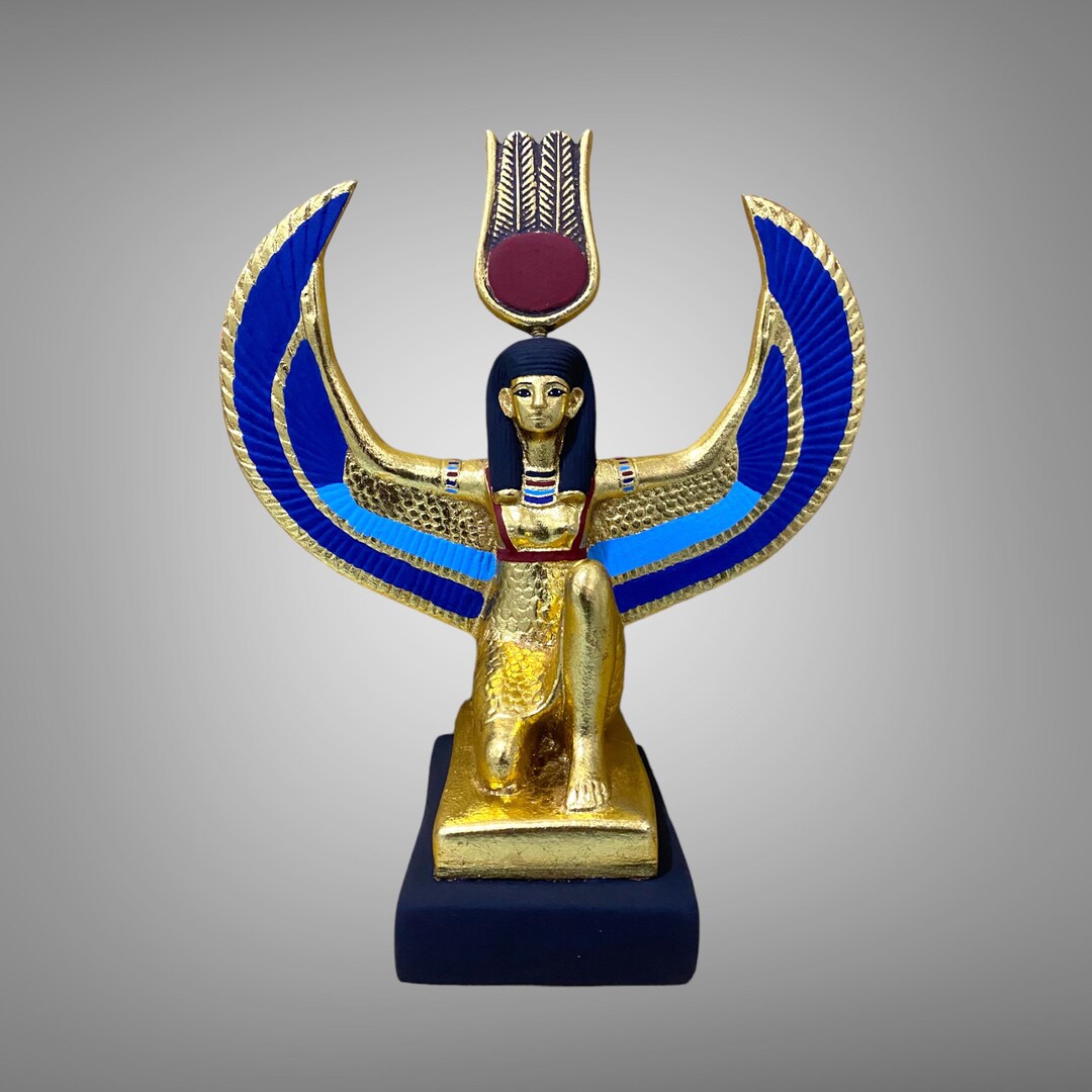 A Wonderful and Unique Statue of Isis With Gold Leaf Inlaid With ...