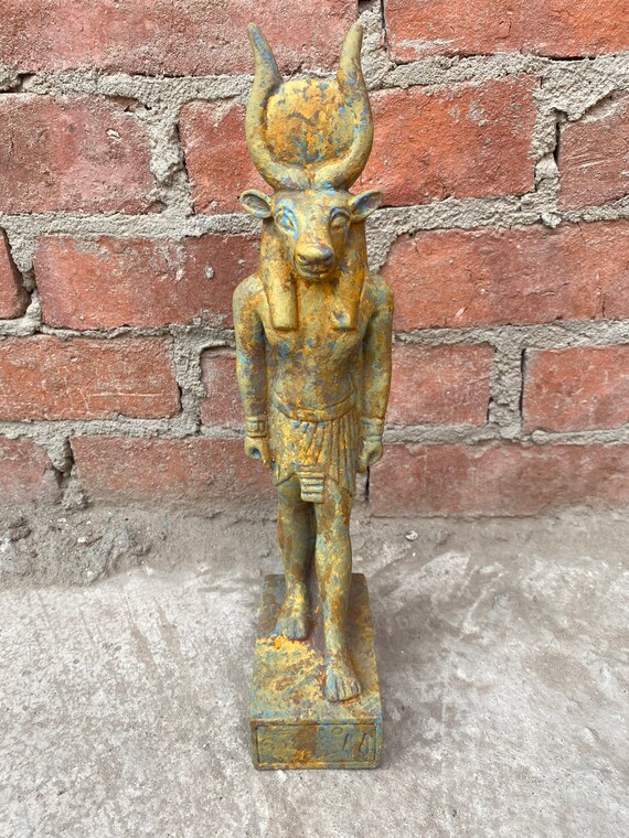A Wonderful Statue of Hathor With a Human Body and a Cow Head | Etsy