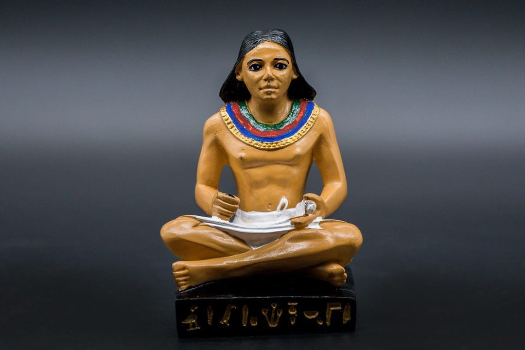 The Statue of an Egyptian Writer is a Good Copy That Shows the ...