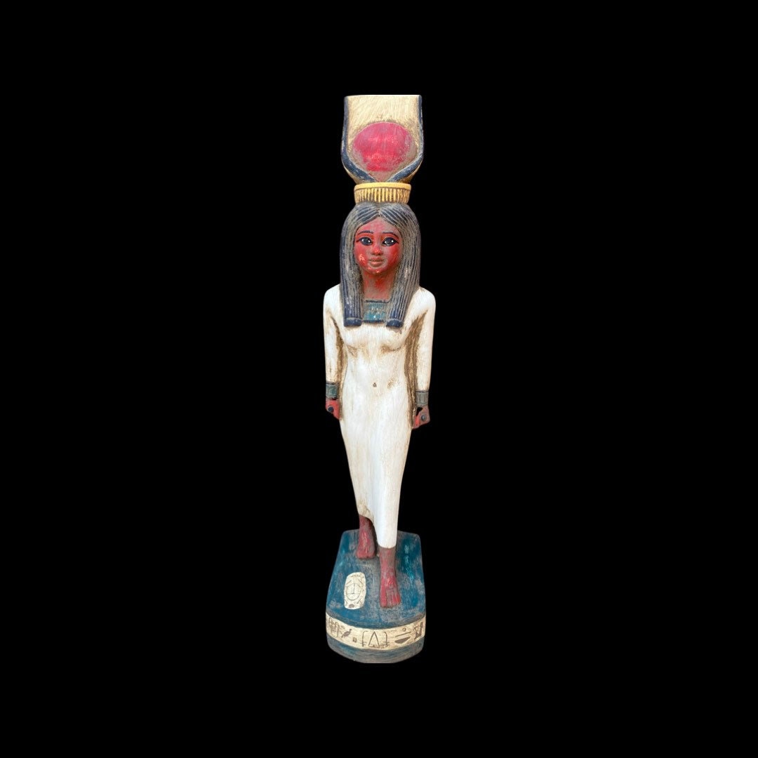 A Wonderful Statue of Hathor in a Human Form, Made in Egypt With More ...