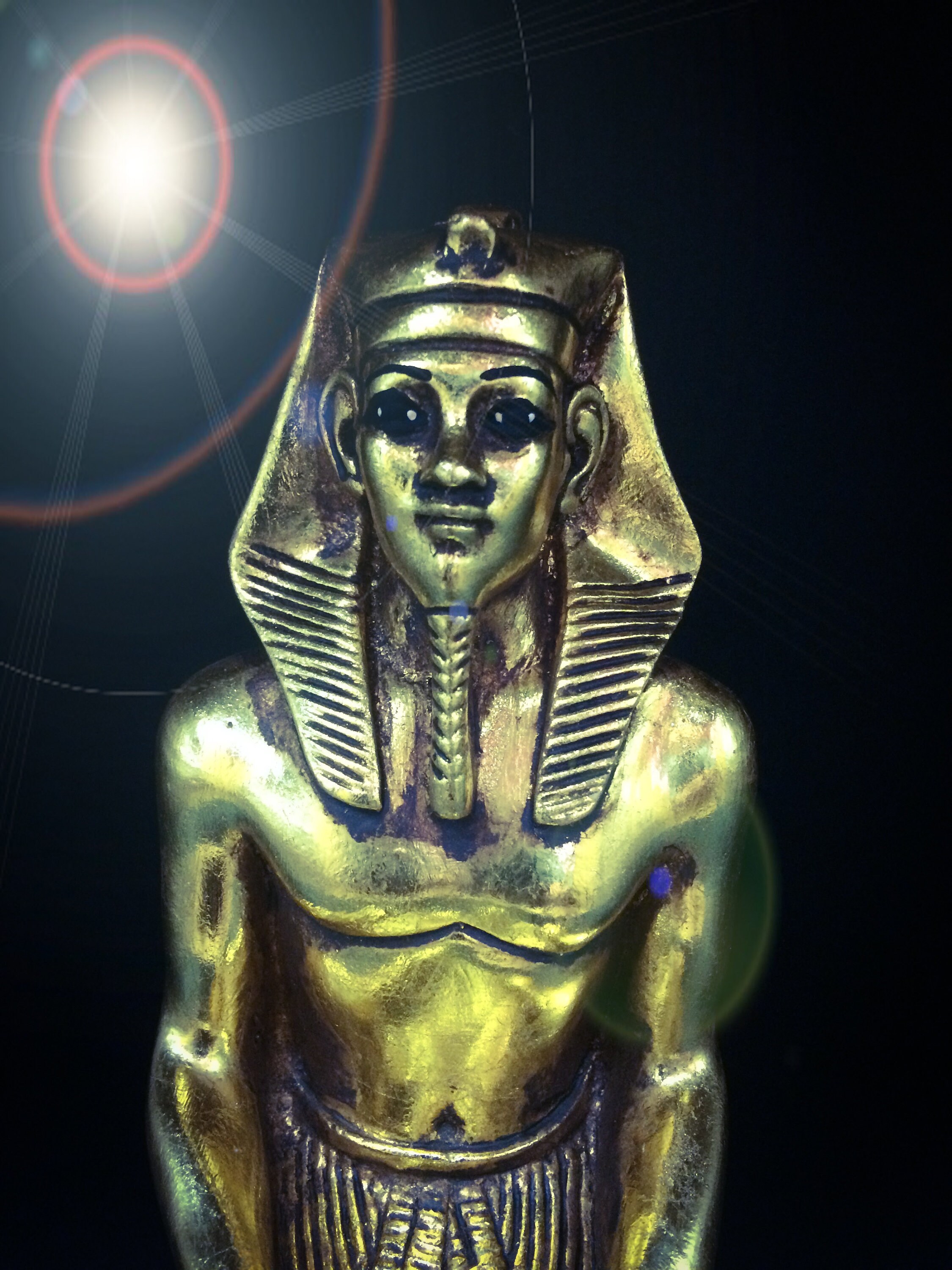 The Statue of King Khafre Sits Hand-made Stone, Golden Color - Etsy