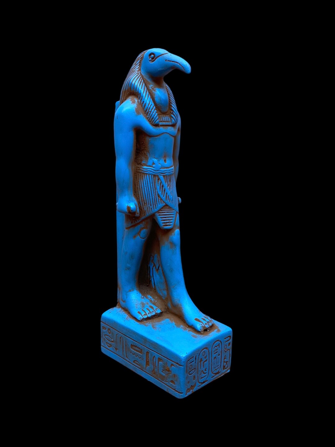 A Unique and Wonderful Statue of Thoth in Sky Blue Color Handmade by Me ...