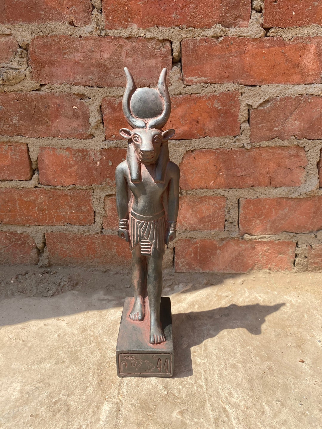 A Wonderful Statue of Hathor With a Human Body and a Cow’s Head, Hand ...