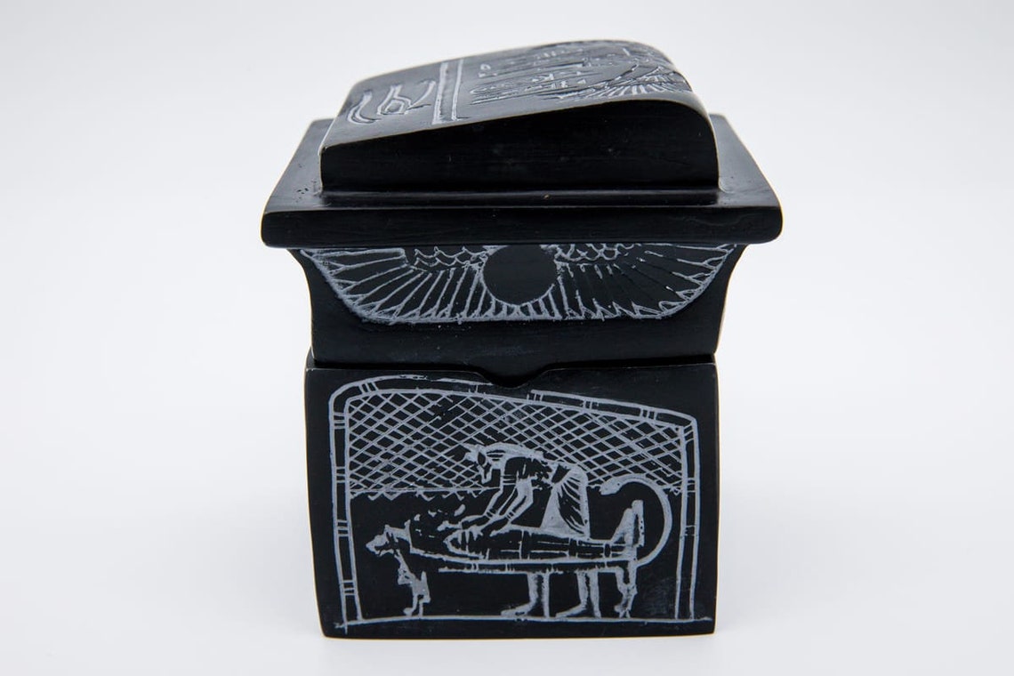 Canopic Jars Box Black Color Handmade by Me Made in Egypt - Etsy