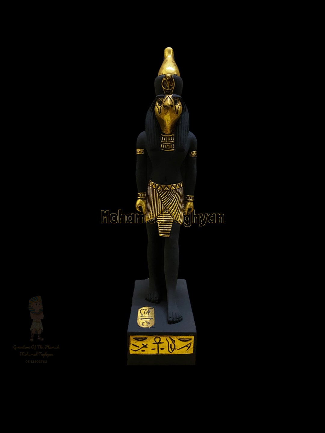 Very Cool Horus Statue, Gold Leaf Combination. and the Matte Black ...