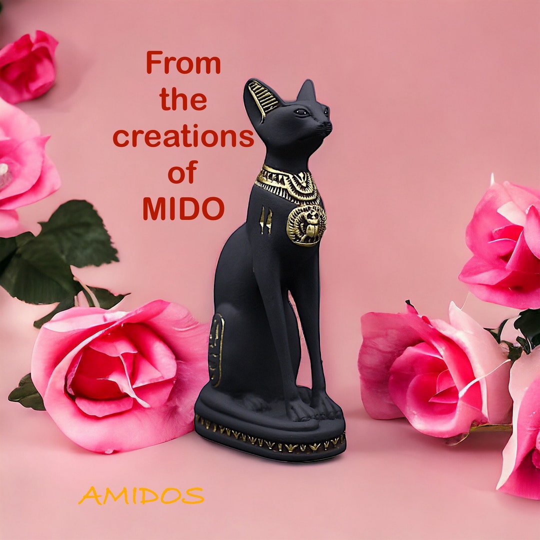 A Wonderful Statue of Bastet in Wonderful Colors Created by MIDO - Etsy