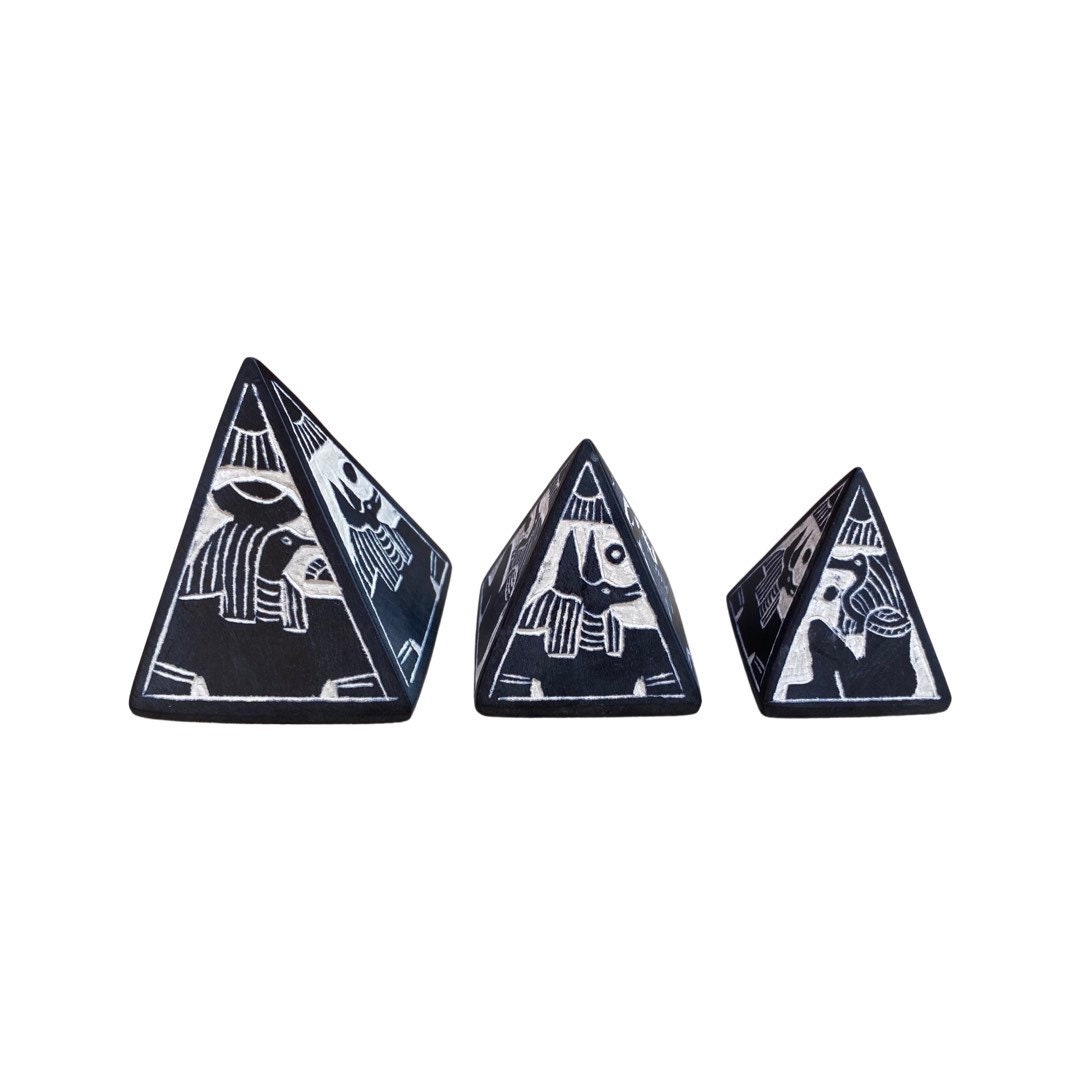 A Wonderful Set of Pyramids Made of Basalt Stone, Hand-made, Prominent ...