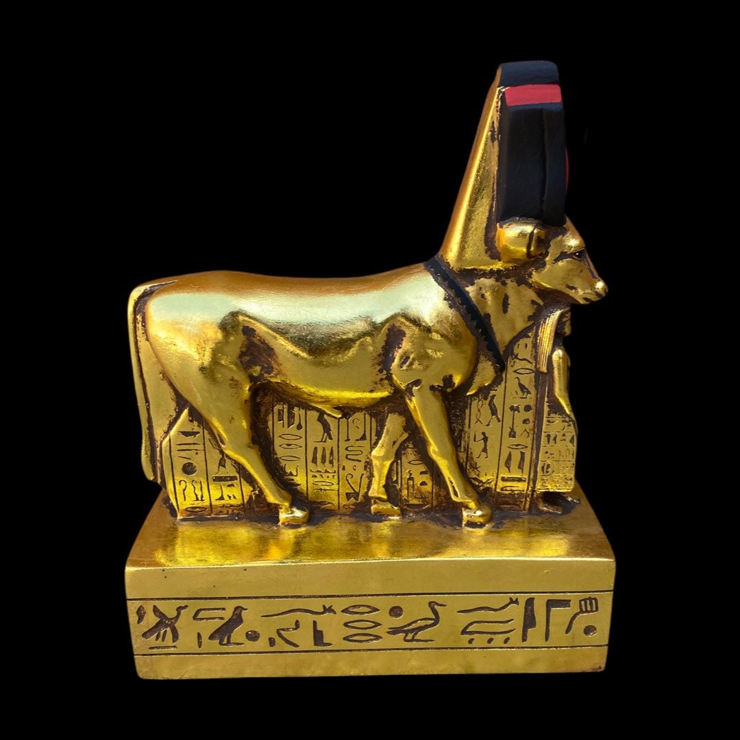 A Unique Statue of Hathor in the Form of a Cow Hand Made by Me of Gold ...