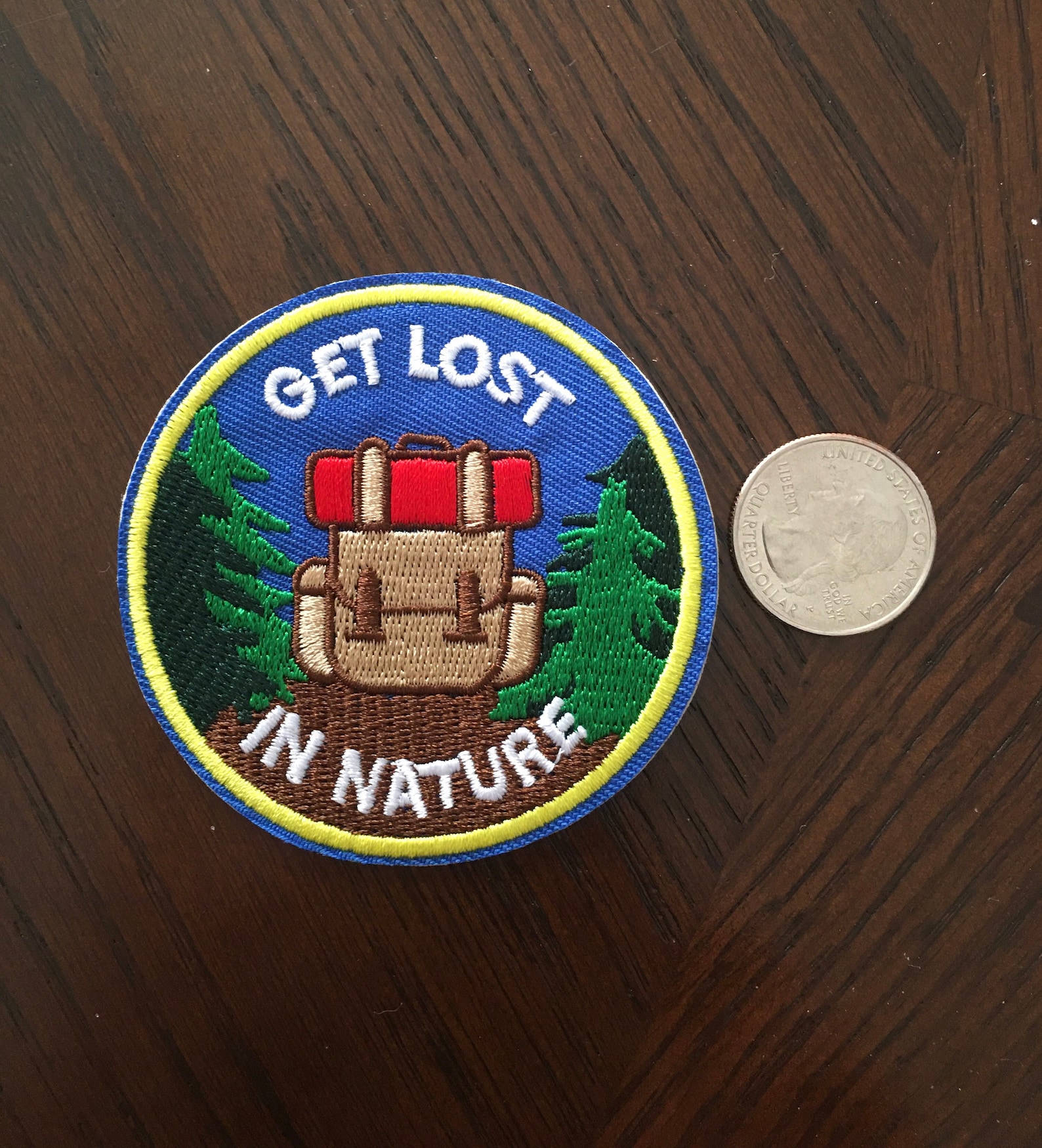 Get Lost in Nature-embroidered Patch-hiking Patch-backpacking - Etsy UK