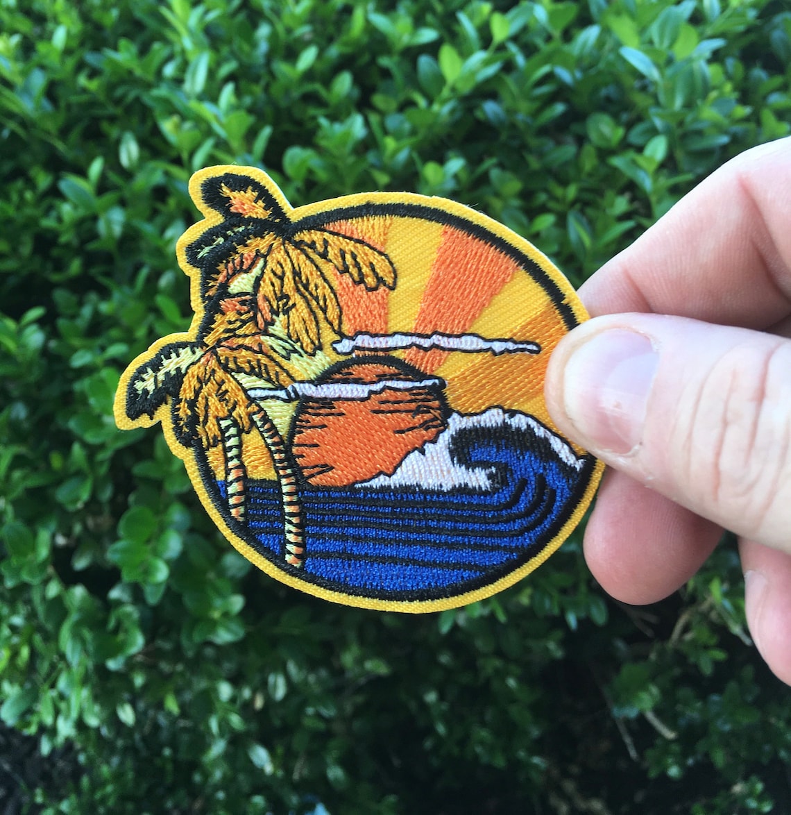 Island Waves-embroidered Patch-hiking Patch-backpacking Patch - Etsy