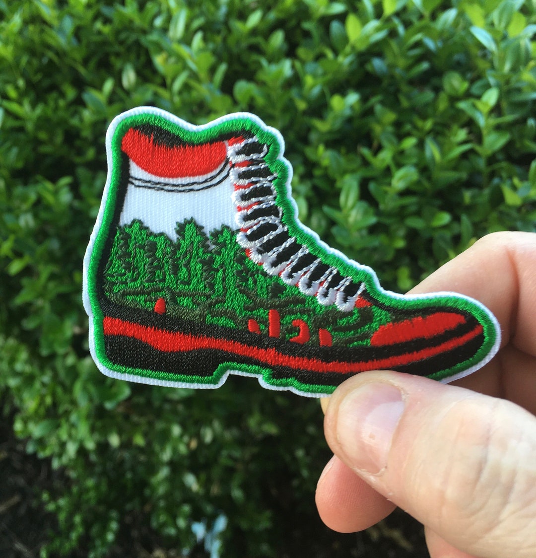 Hiking Boot-embroidered Patch-hiking Patch-backpacking Patch - Etsy