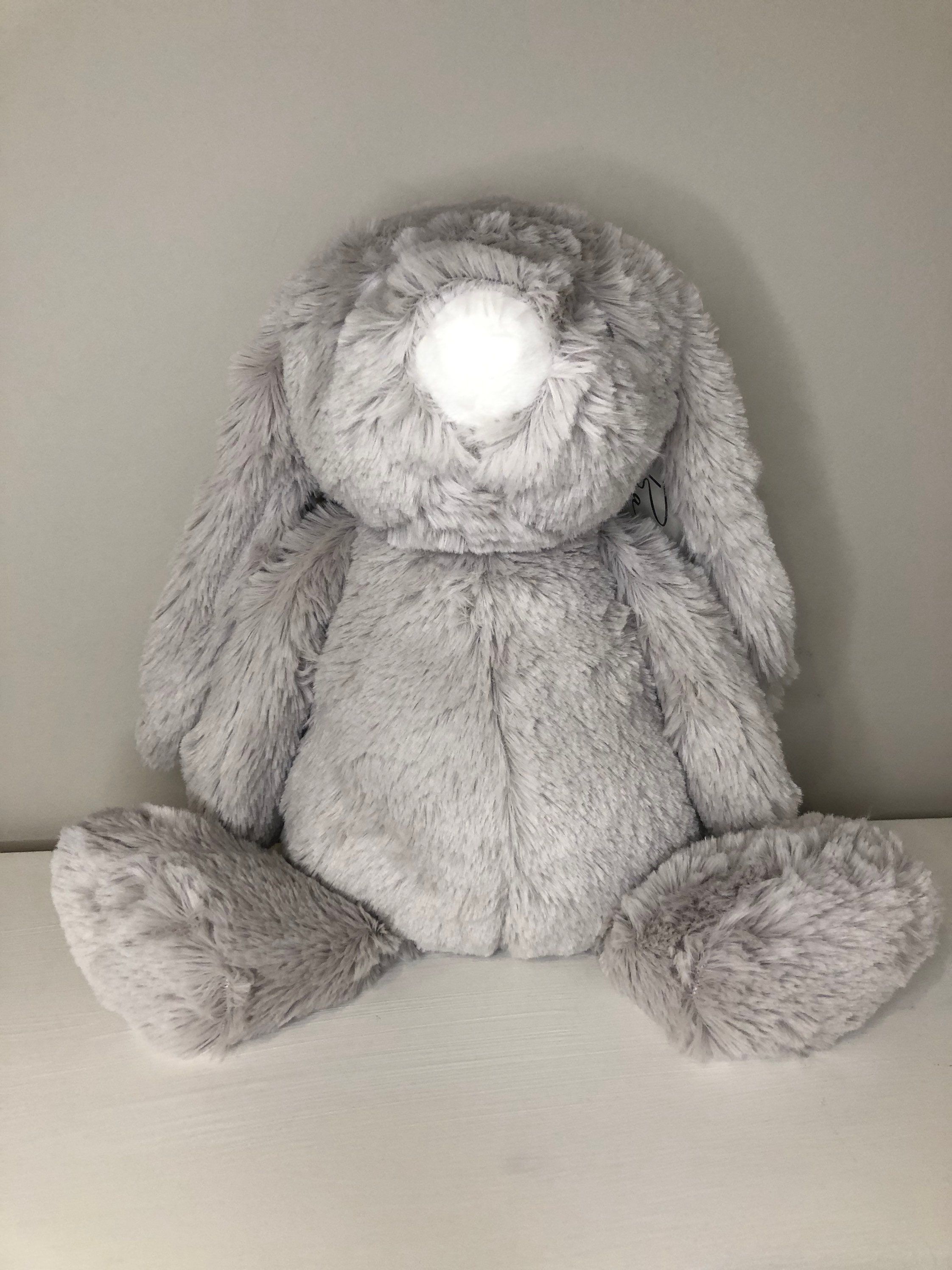 Bunny Rabbit Soft Toy - Grey Bunny Plush Bunny - Newborn Gift ...