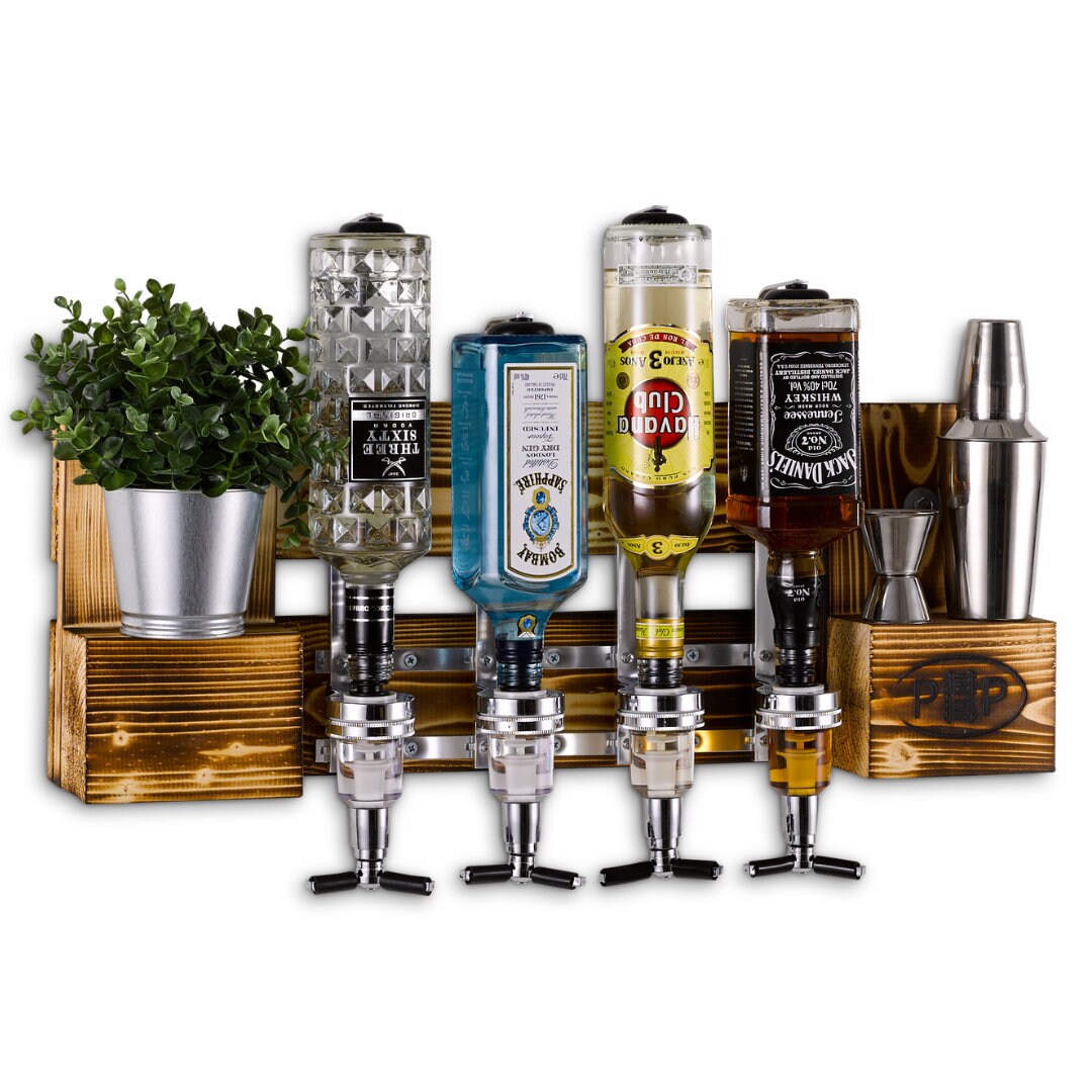 Schnapps Bar With Bottle Holder Schnapps Shelf Pallet - Etsy
