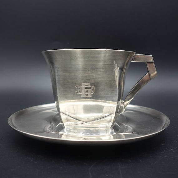 Suë & Mare 'chevrons' Tea Cup and Saucer Art Deco - Etsy Australia